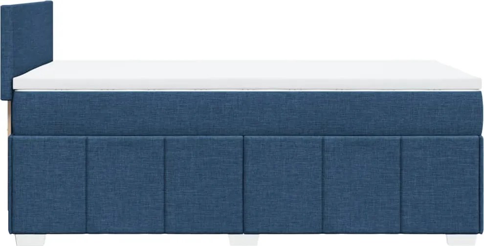 Box spring postel s matrací modrá 90x200 cm textil 3286950