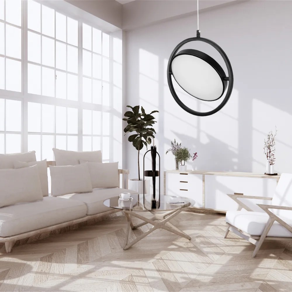 Toolight Závěsné LED svítidlo Luxury Glamour 3 APP1790-CP černé