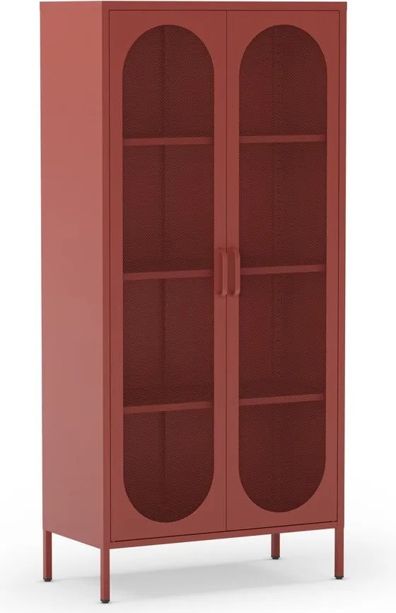 Kovová skříň v cihlové barvě 80x170x40 cm Diora – Marckeric