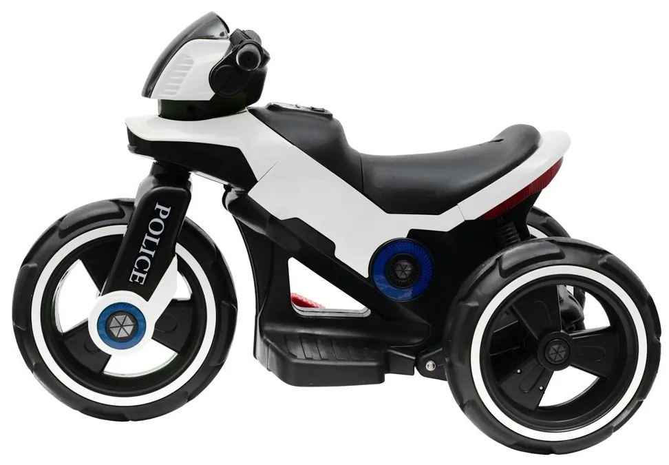 Dětská elektrická motorka Baby Mix POLICE bílá