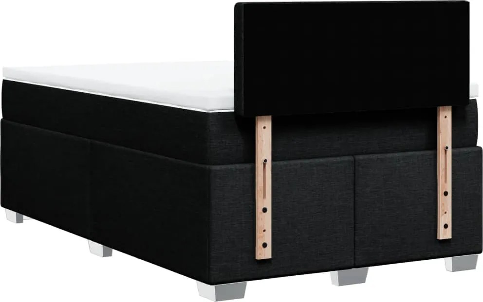 Box spring postel s matrací černá 120x190 cm textil 3285843