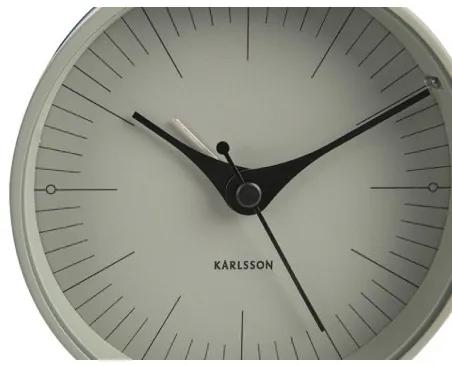 Budík INDEX Karlsson kovový, nefritová šedá Present time KA5777GR