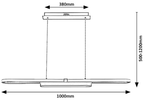 Rabalux 72031 - LED Lustr na lanku CONTESSA LED/48W/230V 4000K chrom