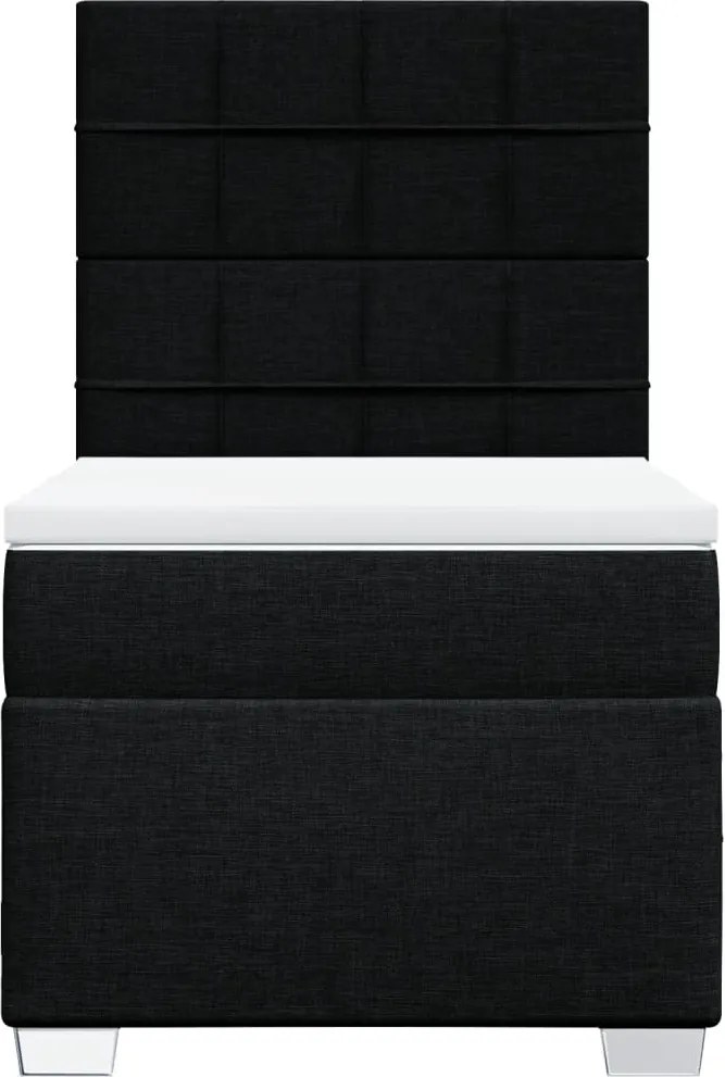 Box spring postel s matrací černá 80 x 200 cm textil 3290317