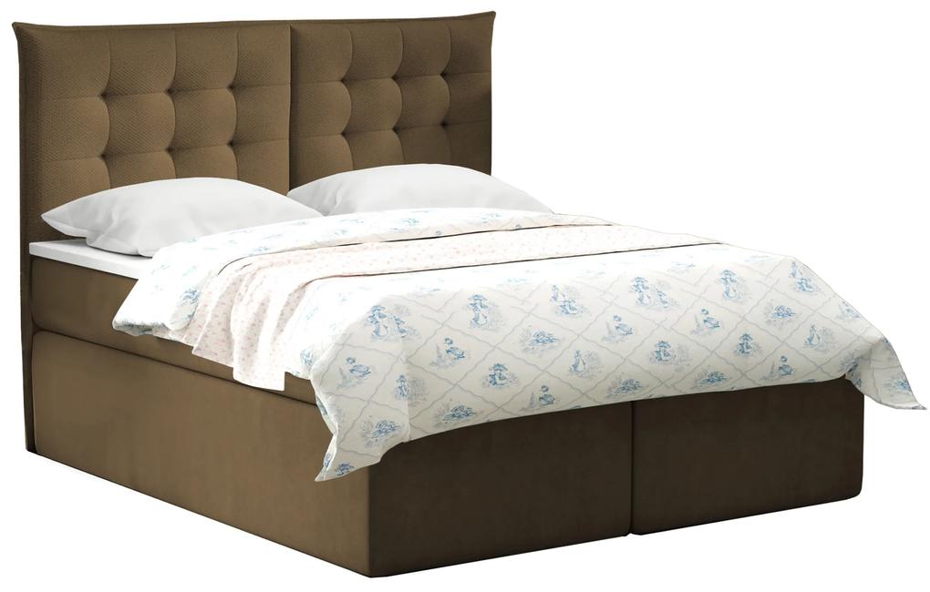 Eka Kontinentální čalouněná postel Soft - Cassablanca (160x200 cm) Barva látky Trinity: (2301) Krémová bíla