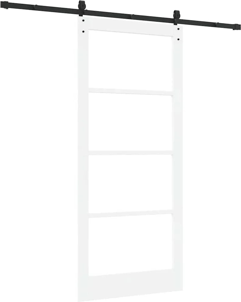 Posuvné dveře ORKDAL 93 x 211 cm Masivní borové dřevo a sklo 3332486