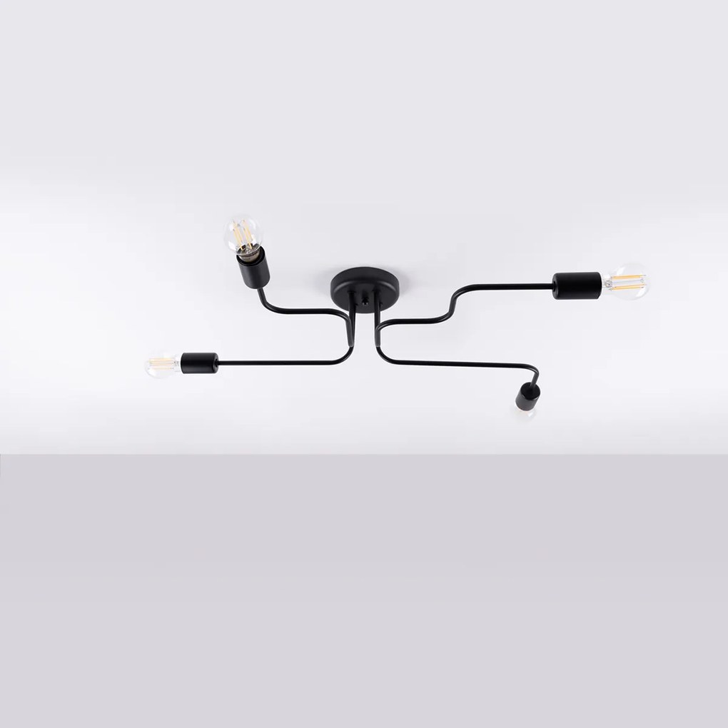 Sollux Lighting Lustr VECTOR 4 černý