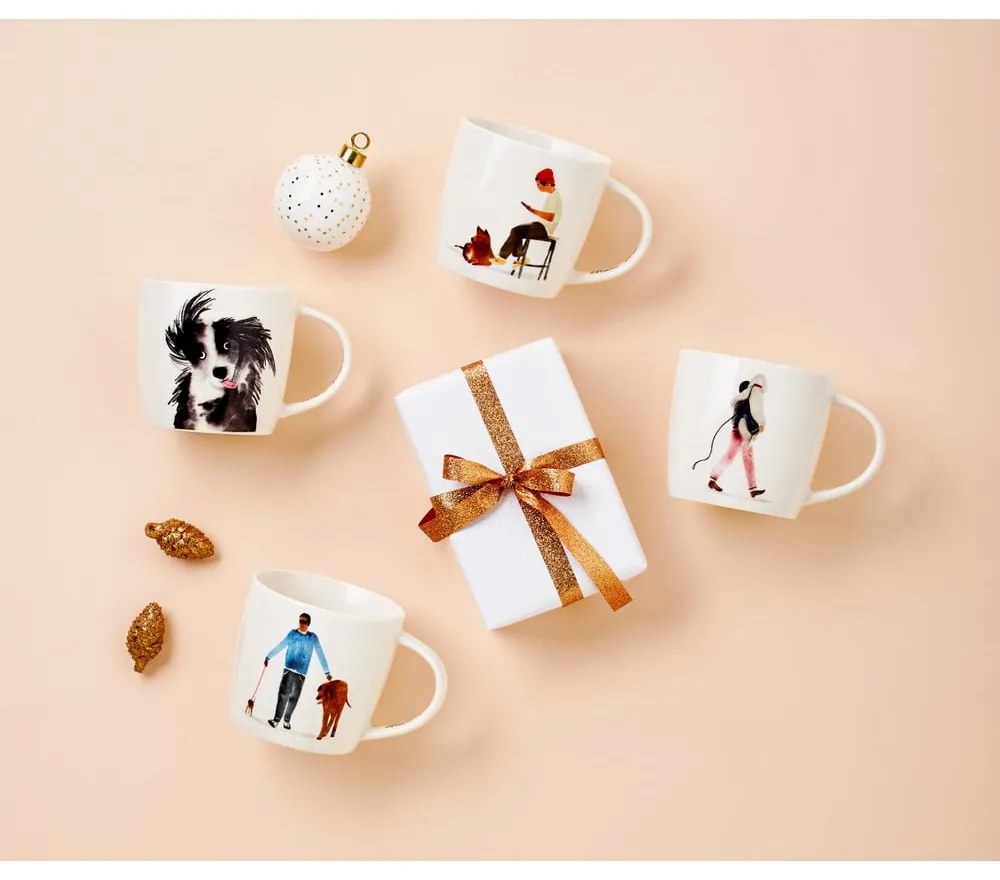 Bílý porcelánový hrnek 400 ml Little Dog – Maxwell &amp; Williams