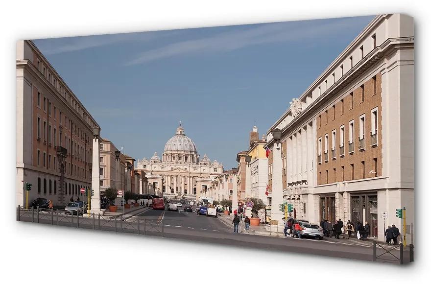 Obrazy na plátně Katedrála Rome budovy ulice 140x70 cm