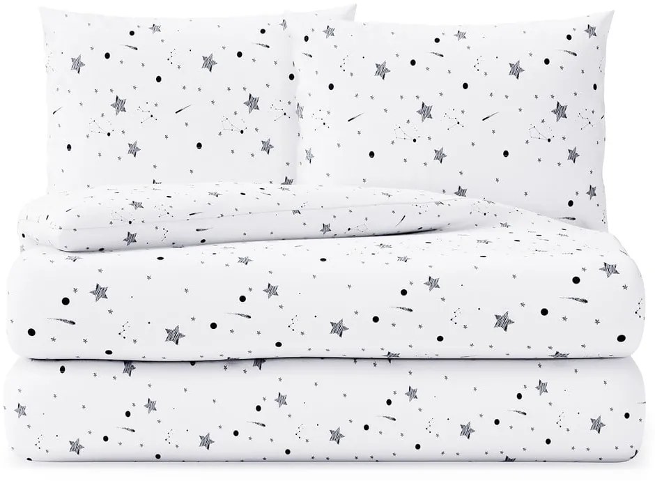 Lenjerie de pat dublu din bumbac AmeliaHome Averi Constellation, 200 x 200 cm