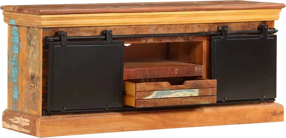 TV stolek 110 x 30 x 45 cm masivní recyklované dřevo 247328