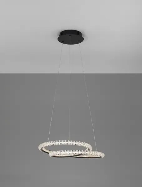 LED lustr Ginevra 48 černé