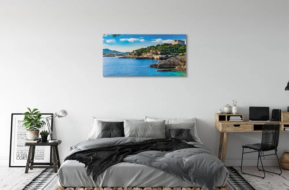 Obrazy na plátně Španělsko Mořské pobřeží horách 100x50 cm