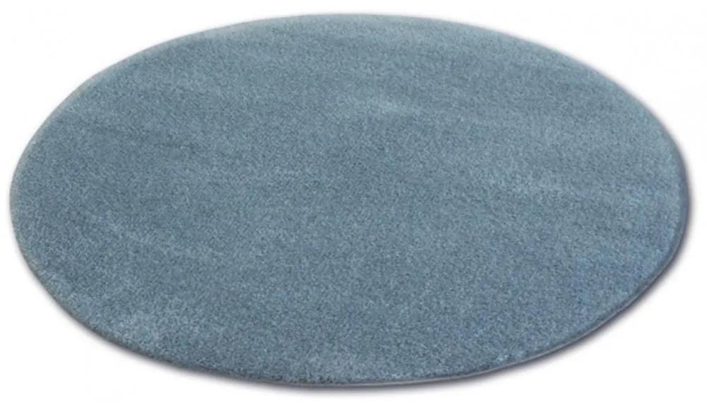 Luxusní kusový koberec Shaggy Azra šedomodrý kruh 60x60 60cm