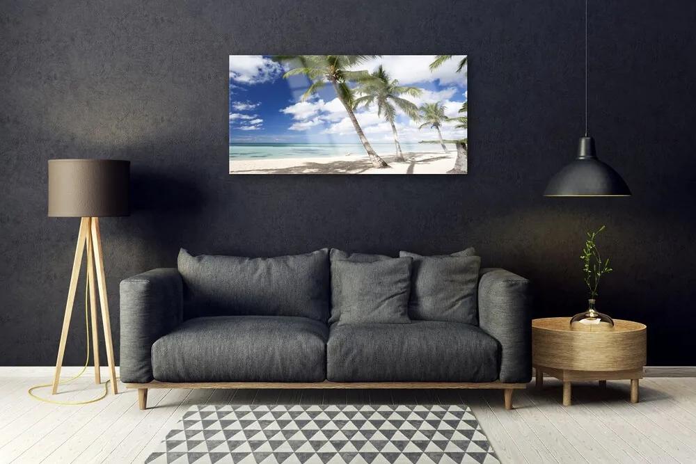 akrylový obraz Moře Pláž Palma Krajina 100x50 cm