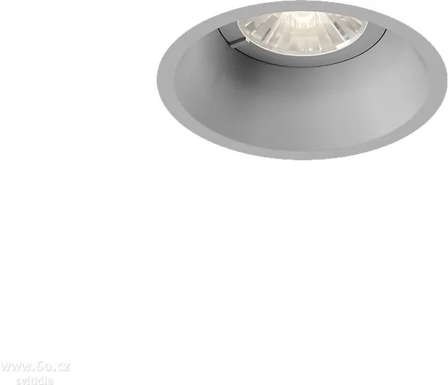 Wever Ducré 112161S5 Deep 1.0 LED, stříbrnošedá zápustná bodovka, 7-10W LED 3000K, prům. 8,4cm, IP44