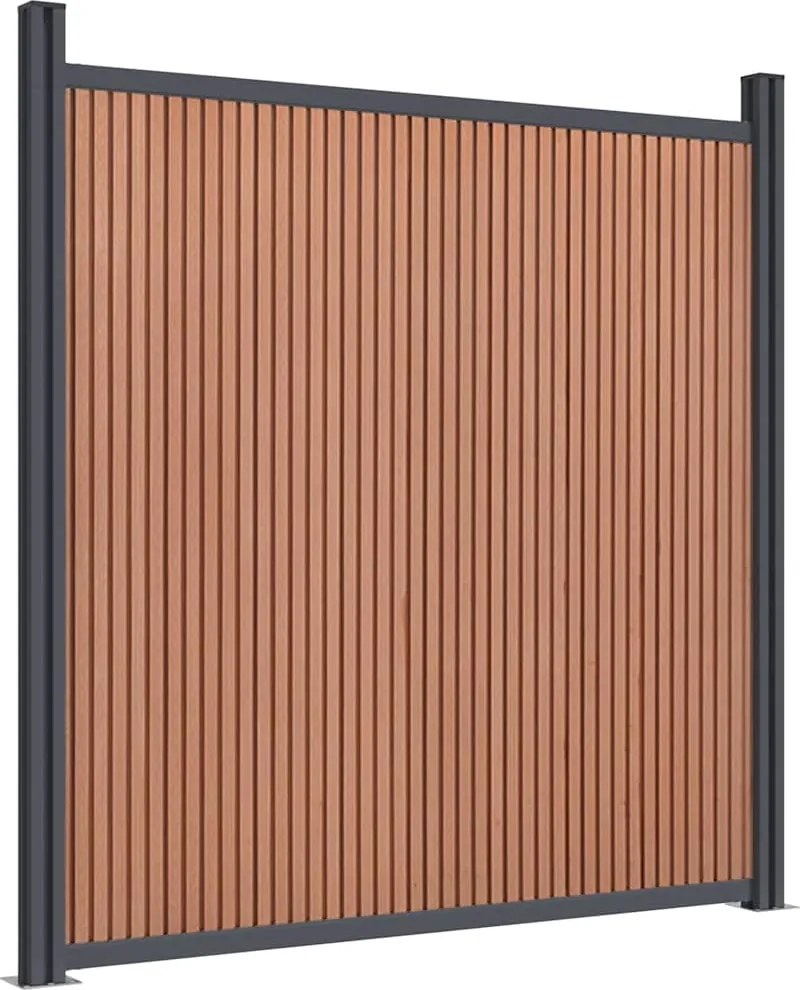Plotový dílec hnědý 526 x 186 cm WPC 3282800