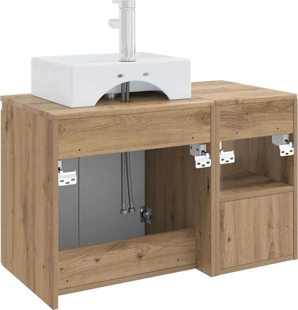 Sada koupelnového nábytku 2 ks Dub artisan Kompozitní dřevo 3404063