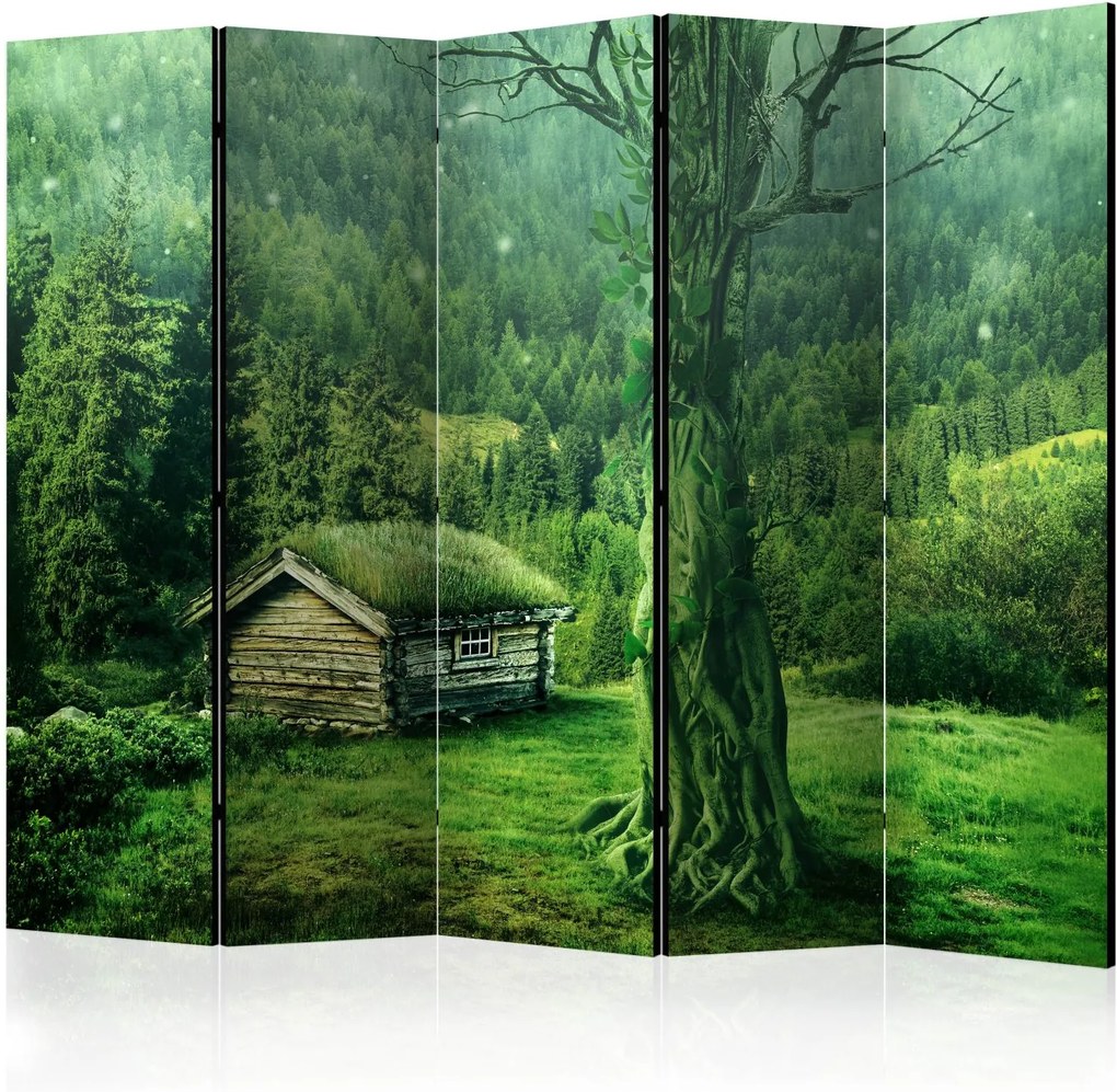 Paraván - Green seclusion II [Room Dividers] 225x172