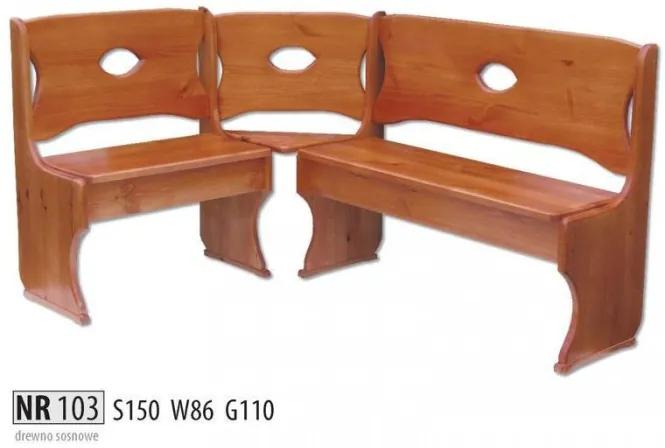 ImportWorld Rohová lavice Garnet masiv (Barva dřeva: Borovice)