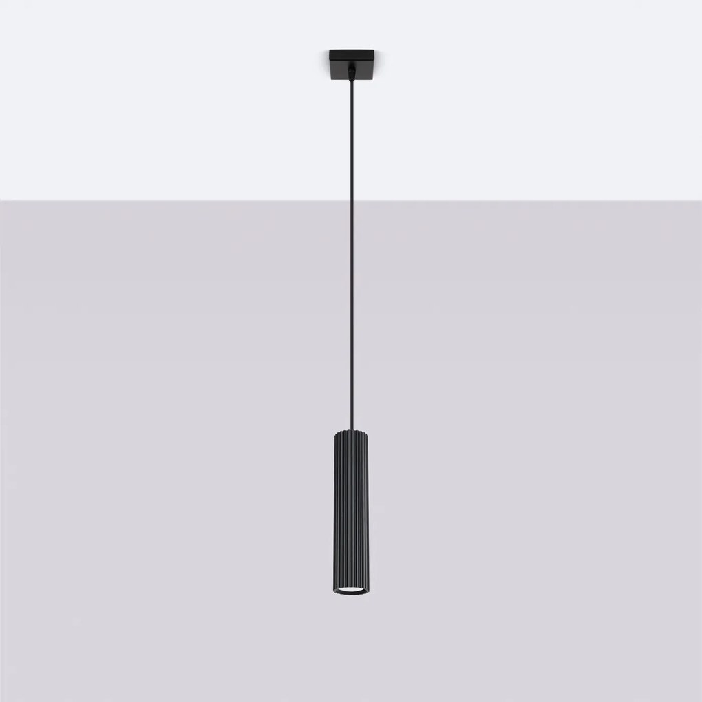 Sollux Lighting Závěsné svítidlo KARBON 1 Černá