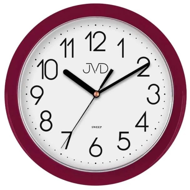 Fialové moderní netikající sweep hodiny JVD HP612.10