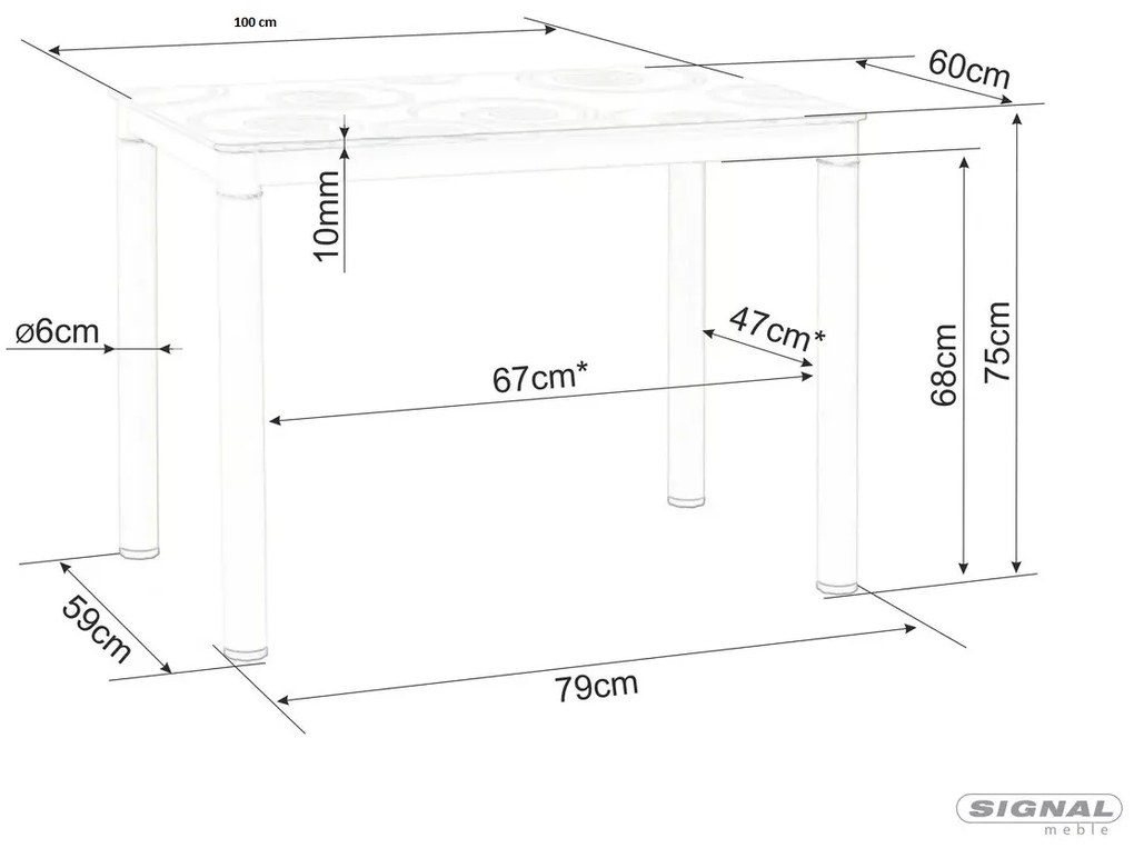 Jídelní stůl Damar 100 cm dub artisan/černý