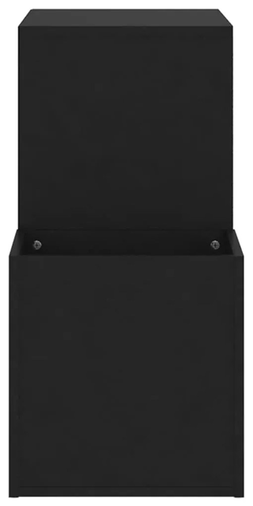 Botník do předsíně černý 105 x 35,5 x 70 cm dřevotříska - Default Title