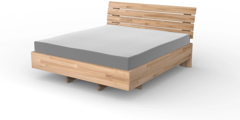 Masivní postel ORION - Solwo Design Dřevo a odstín oleje: BUK Cink - Olej odstín BO104, Rozměr spací plochy: 160x200