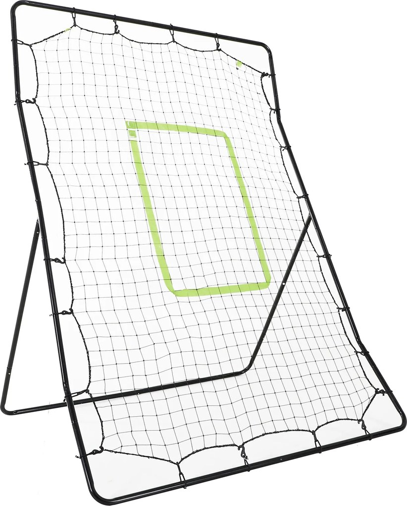 HOMCOM Rebounder na fotbal - přenosná odrazová stěna se zónou pro odražení míče, ideální pro trénink dětí a teenagerů - 123x174 cm, černá | Aosom