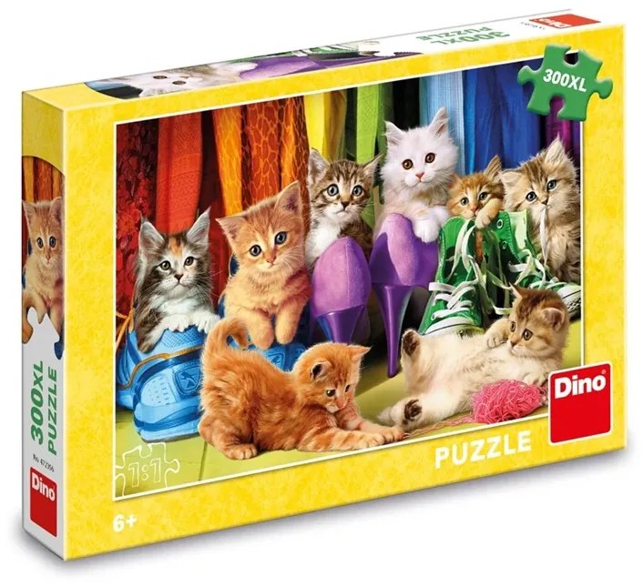 Dino Puzzle Barevná koťátka 300 XL dílků