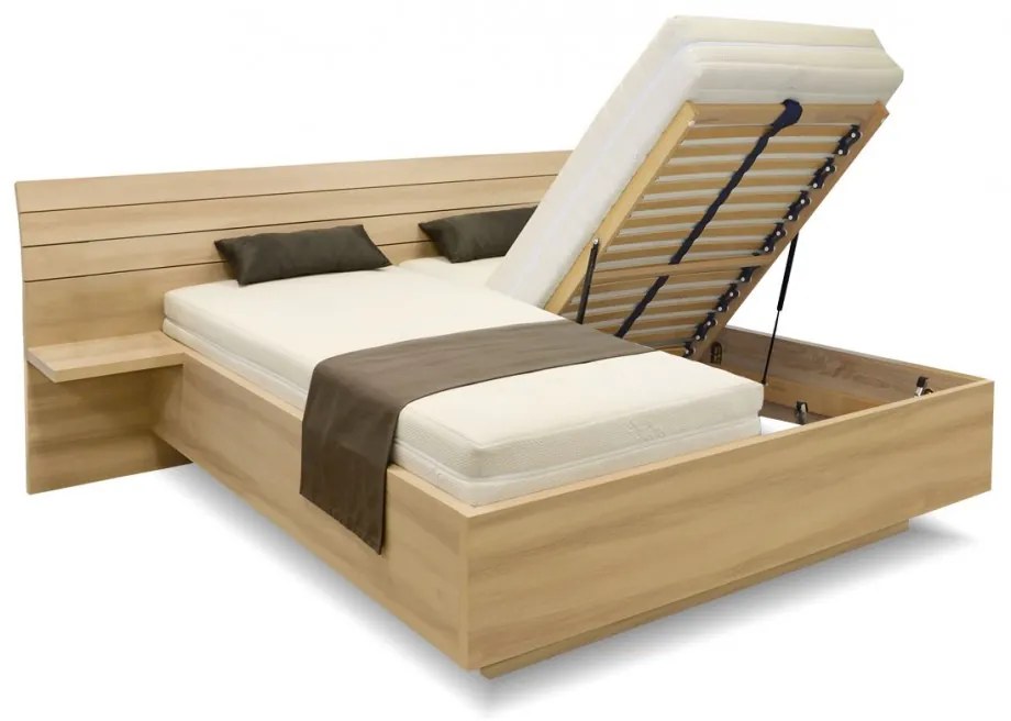 Manželská postel s úložným prostorem Salmia, s nočními stolky, 160x200, 180x200 INTENA, 180x200 cm