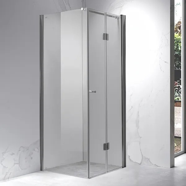 BPS-koupelny Čtvercový sprchový kout HYD-SK1180B 90x90 chrom/transparent - bez vaničky