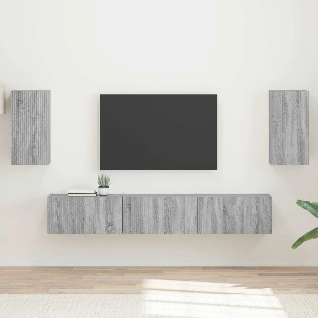 Sestava TV skříněk 5 ks Šedá Sonoma Kompozitní dřevo 3409075