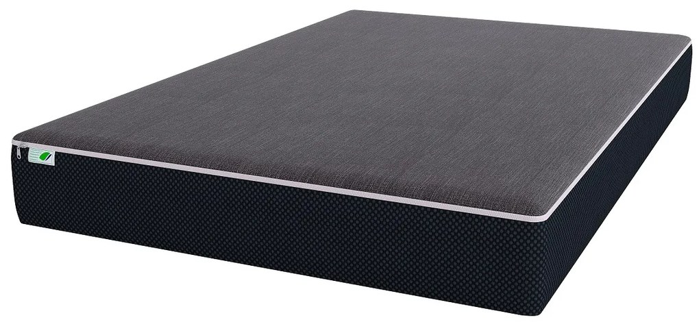 Mattress Natura ECONOMY OXFORD LEN PROFIL 15 H2/H3 200 x 180 cm, prošívaný šedo-černý trvanlivý potah Oxford Len s vodoodpudivou úpravou Air Space 3D boční strana