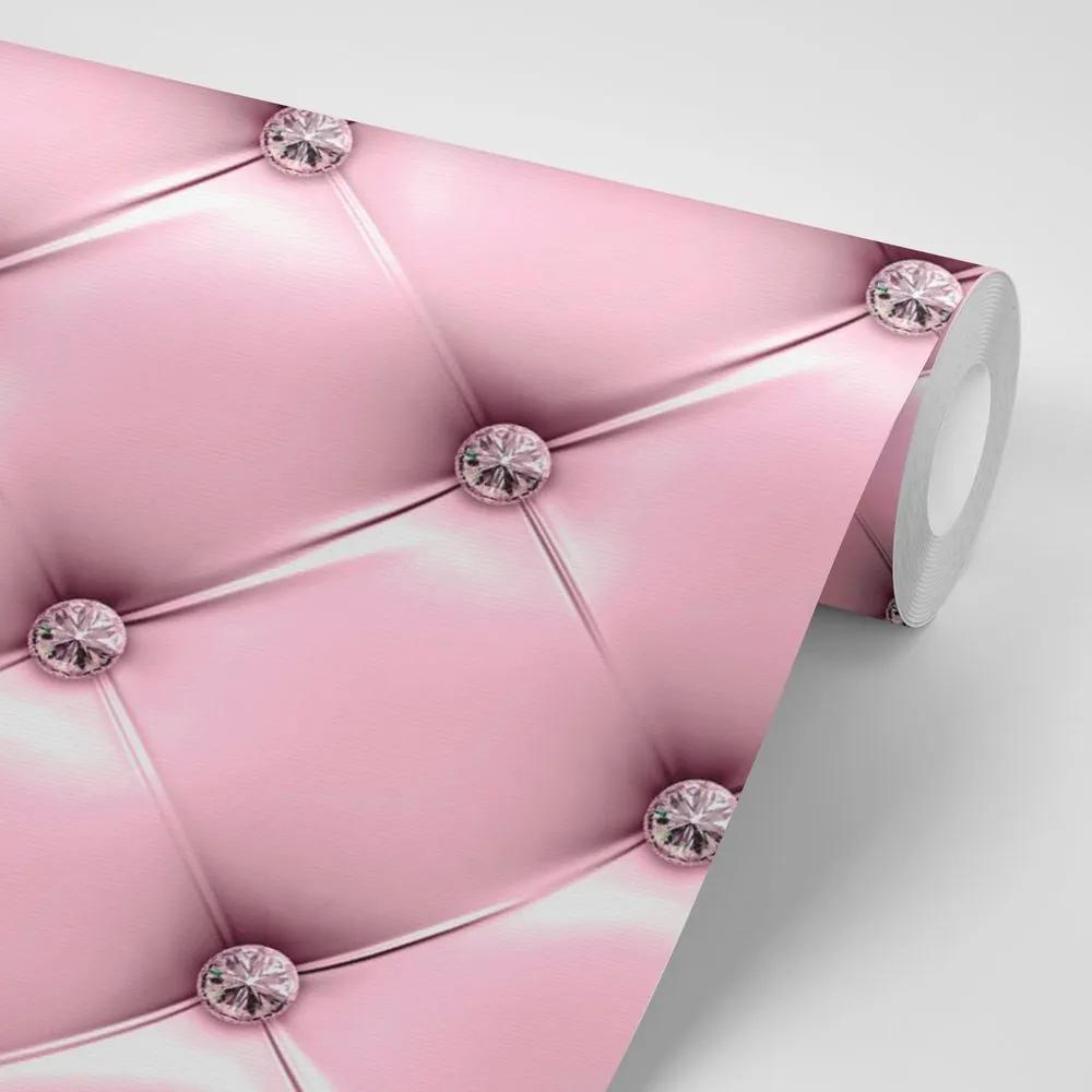 Samolepící tapeta elegance kůže v bonbonově růžové