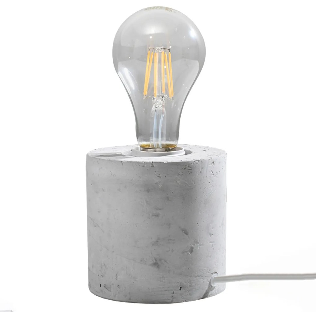 Stolní lampa Salgado, betonové tělo svítidla