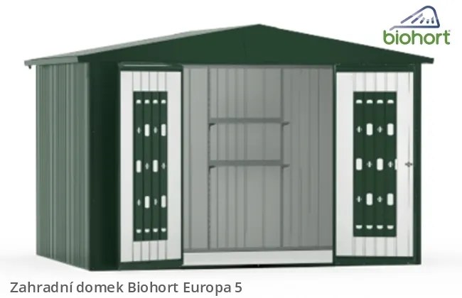 Biohort Zahradní domek EUROPA 5 Barva: šedý křemen metalíza