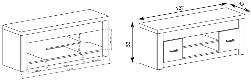 Casarredo - Komfort nábytek Obývací stěna, sestava INDIANAPOLIS bílý jasan (4+5+9+11)