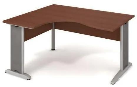 Rohový kancelářský stůl Cross, 160 x 120 x 75,5 cm, levé provedení, dezén ořech