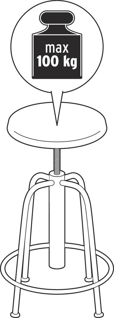 Tchibo - Stolička s dřevěným sedákem - barva: bílá