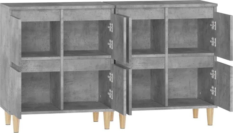 Příborníky 2 ks betonově šedé 60 x 35 x 70 cm kompozitní dřevo 3185755