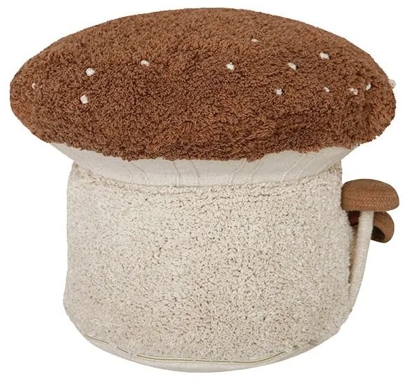 Dětský sedací vak v cihlové barvě/krémový Boletus – Lorena Canals