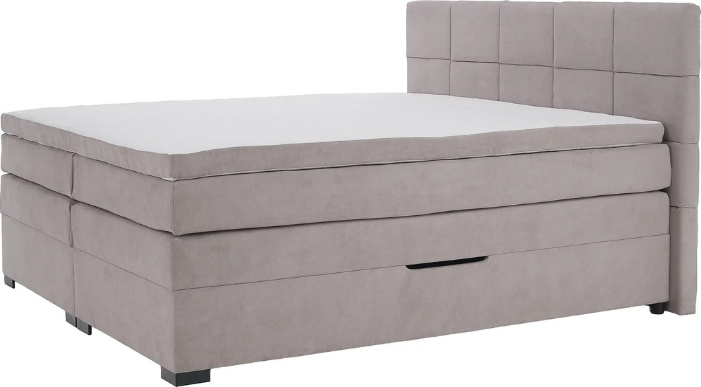Boxspringová pocketová postel, 180x200, šedohnědá Taupe, APRIL