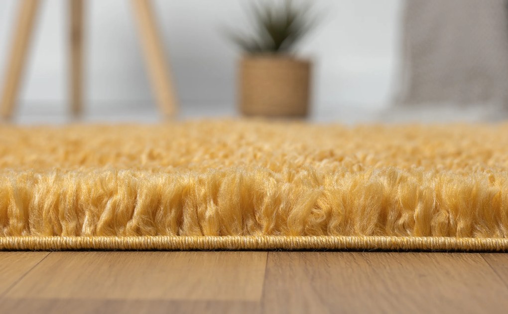 My Flair, Běhoun My Shaggy goldgelb, 80x300, žlutá, chodba / předsíň