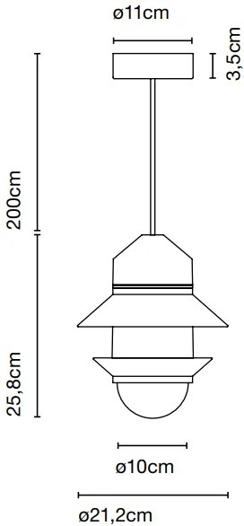 Marset A654-052 Santorini IP20, závěsné svítidlo, 1x8W E27, šedobílá, výška 25,8cm