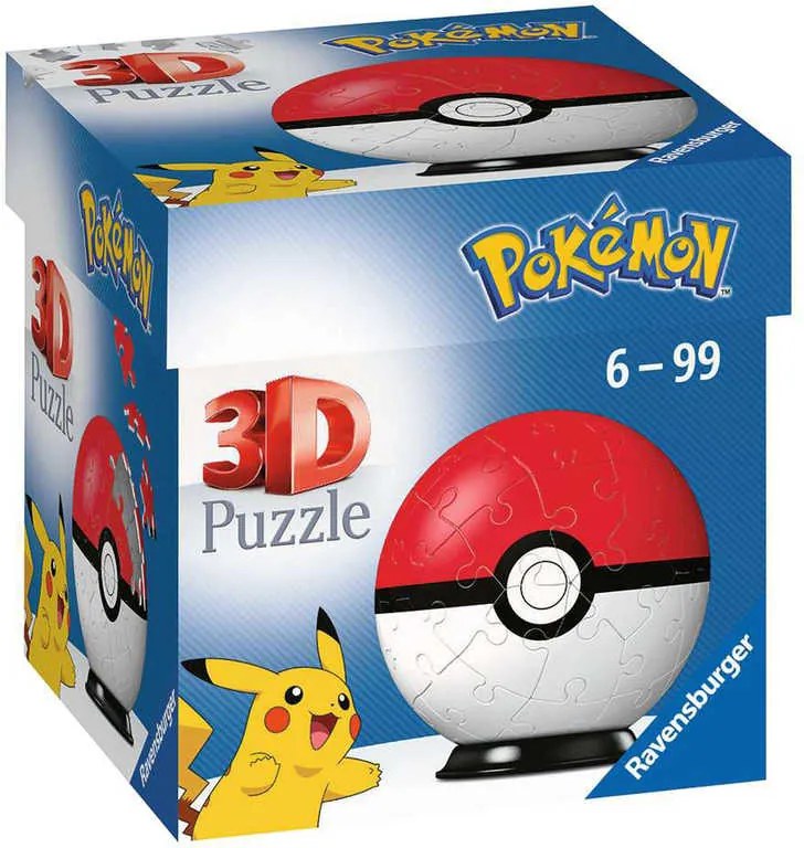 RAVENSBURGER Puzzleball 3D Pokeball skládačka 54 dílků Pokémon 2411265