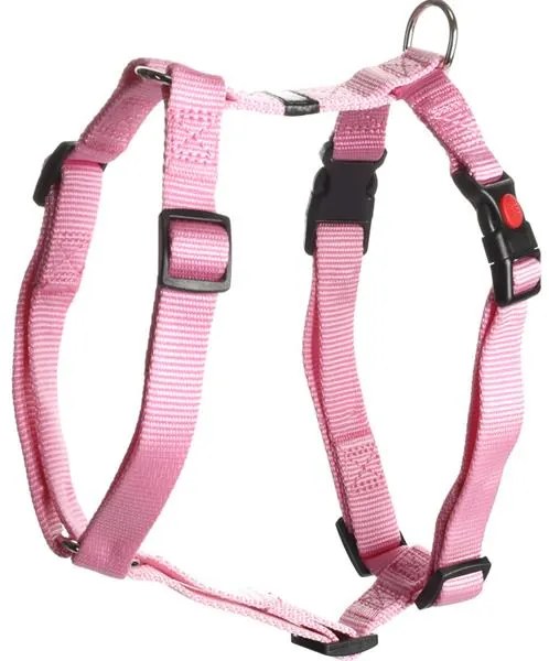 Postroj nylon Ziggi růžový M 2x45-65cm Flamingo