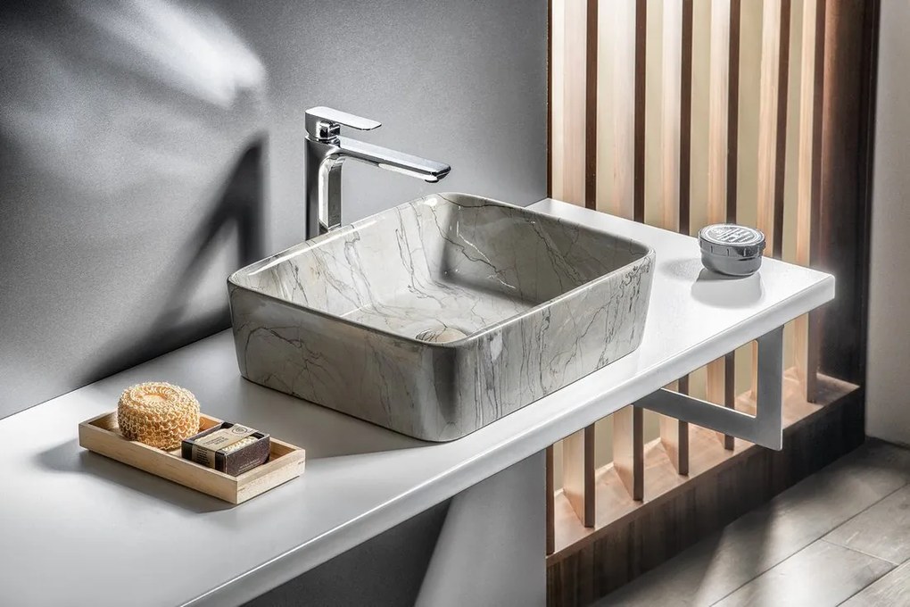 Sapho, DALMA keramické umyvadlo 48x13x38 cm, grigio, MM513