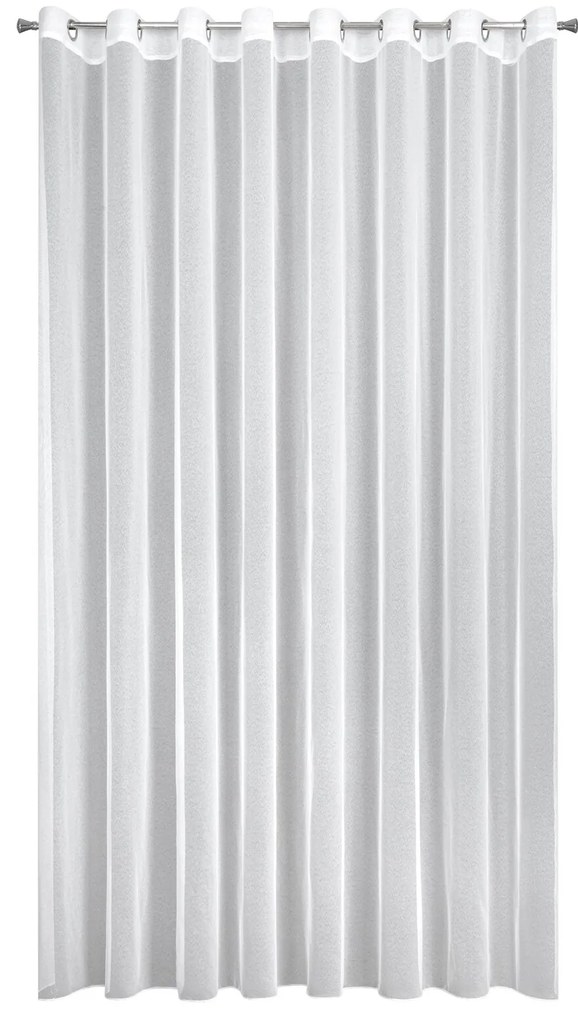 ZÁCLONA NA KROUŽCÍCH TAMINA 350X250 CM BÍLÁ